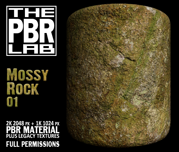 Second Life Marketplace - The PBR Lab - Mossy Rock 01